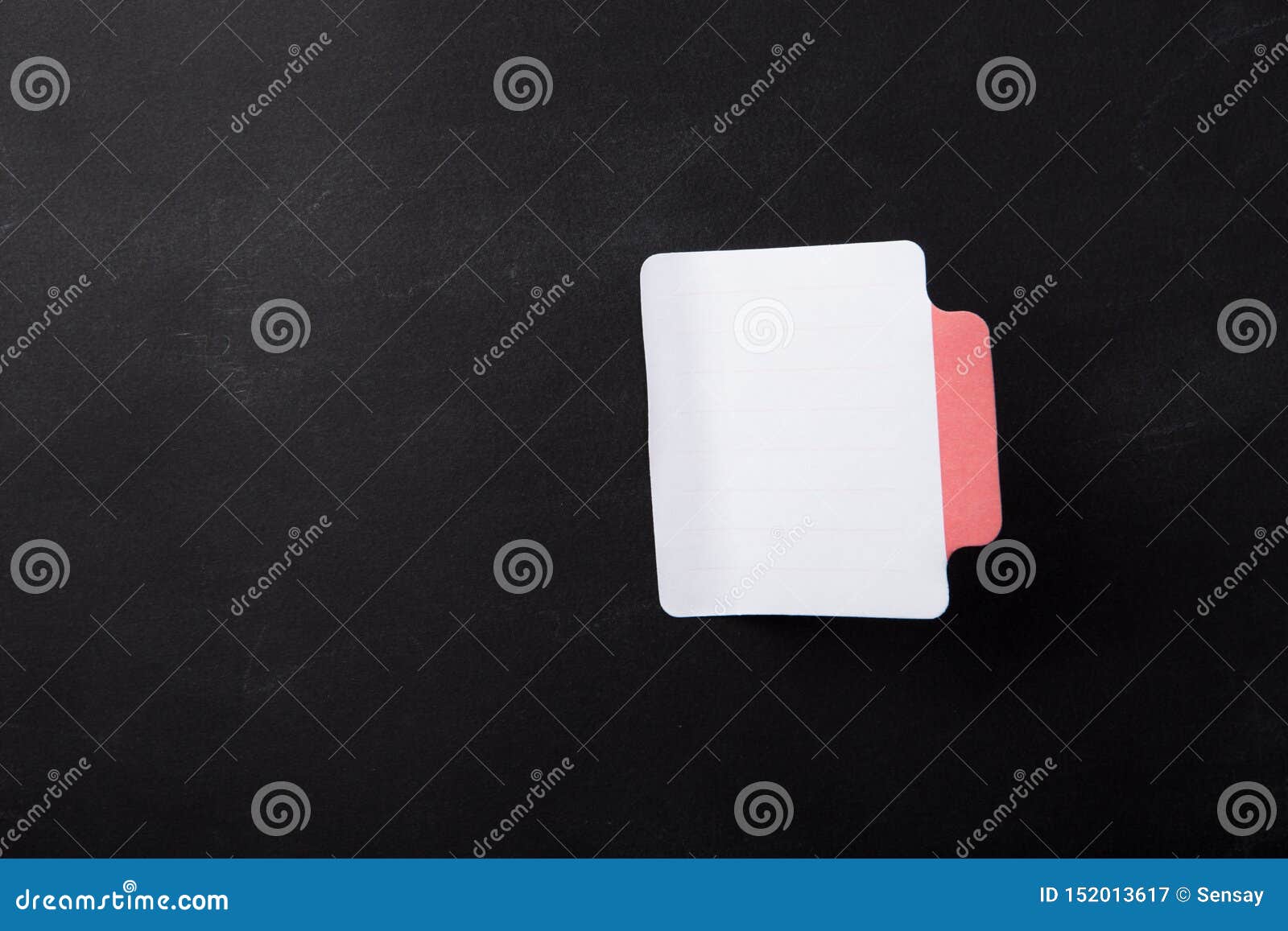 Sticky Note on the Blank Blackboard Stock Image - Image of paper, black ...