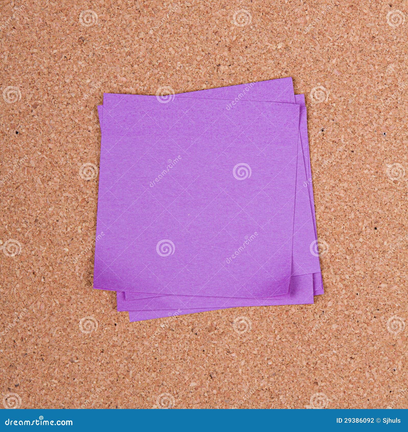 Sticky Note on a Bulletin Board Stock Photo - Image of blank, copy ...