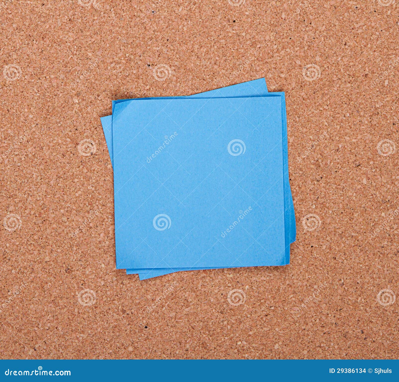 Sticky Note on a Bulletin Board Stock Photo - Image of isolated ...