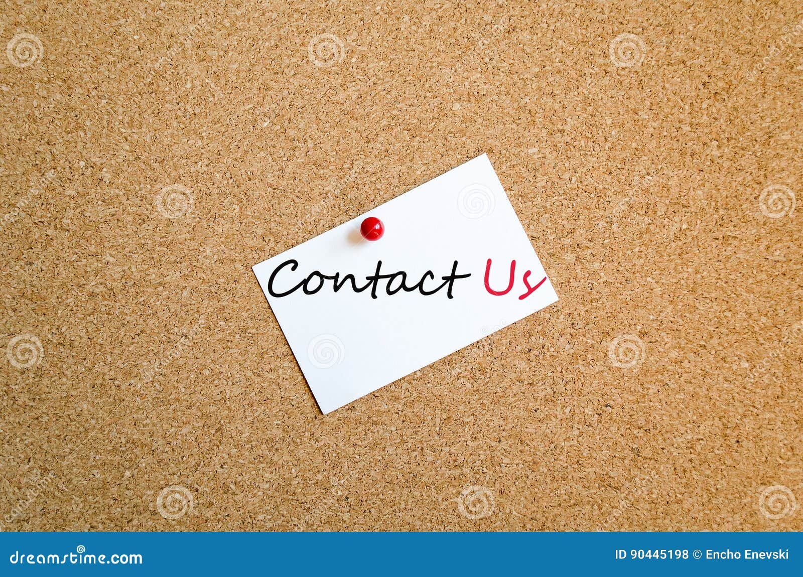 Sticky Note Contact Us Concept Stock Photo - Image of note, yellow ...