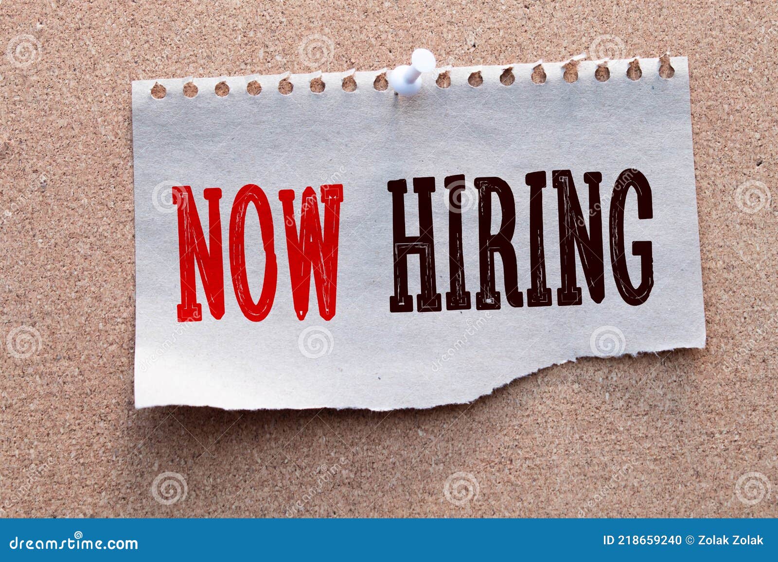 A Sticky Note on a Cork Board with the Words Now Hiring on it Stock ... A Sticky Note on a Cork Board with the Words Now Hiring on it Stock ...