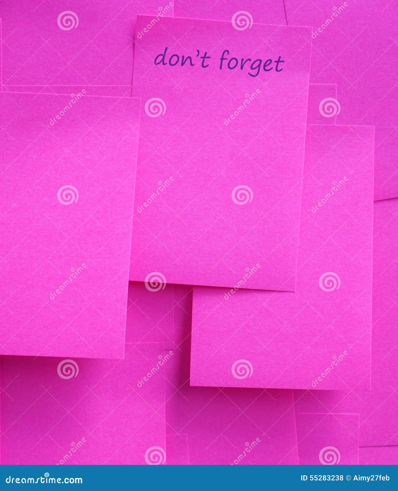 Sticky Note with Do Not Forget Stock Photo - Image of sticky, pink ...