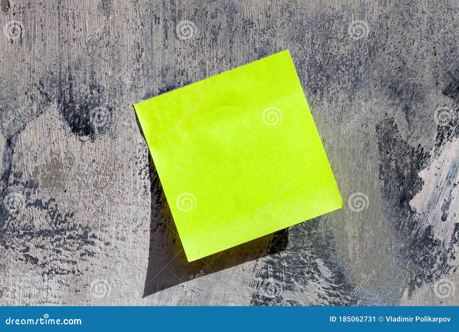 Sticky Note on a Gray Stone Wall Stock Image - Image of paper, blank ...