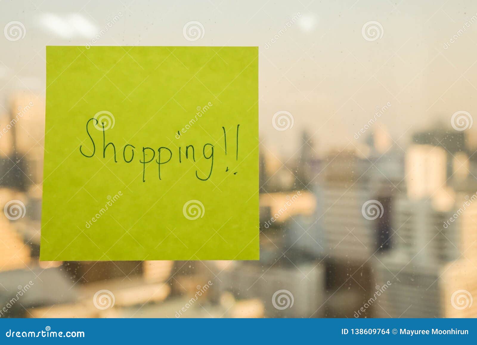 Sticky Note Icon of Time To Go Shopping Stock Photo - Image of ...
