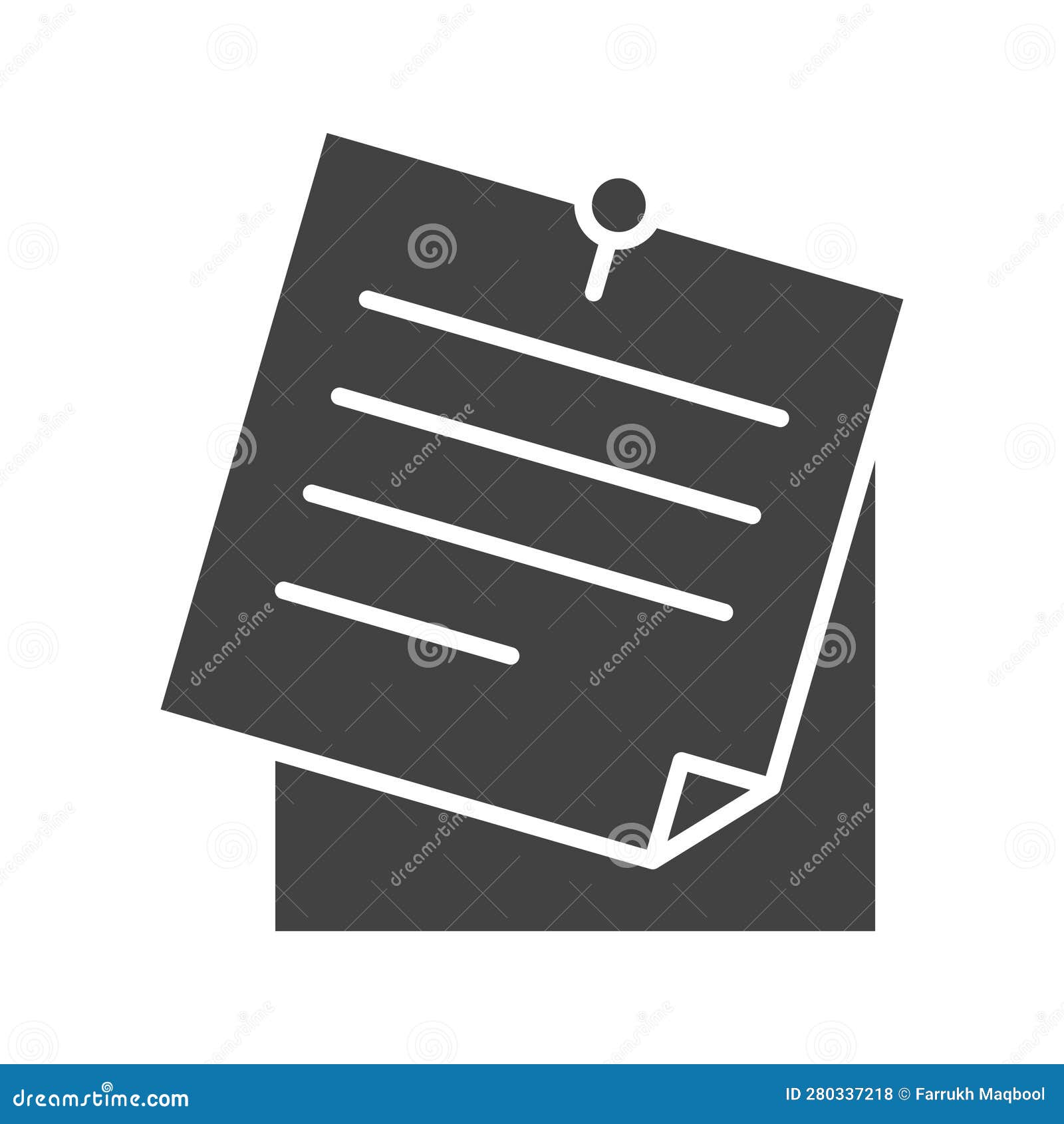 Sticky Note Icon Vector Image. Stock Vector - Illustration of symbol ...