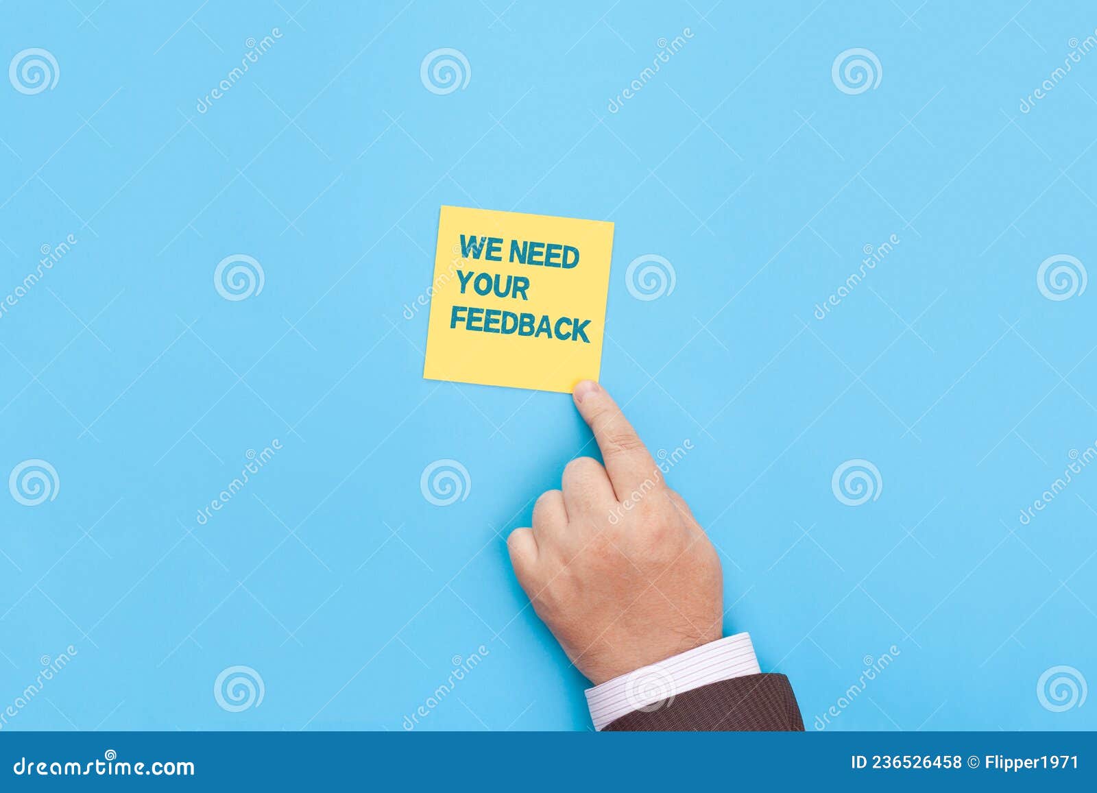 A Sticky Note with the Inscription we Need Your Feedback Stock Photo ...