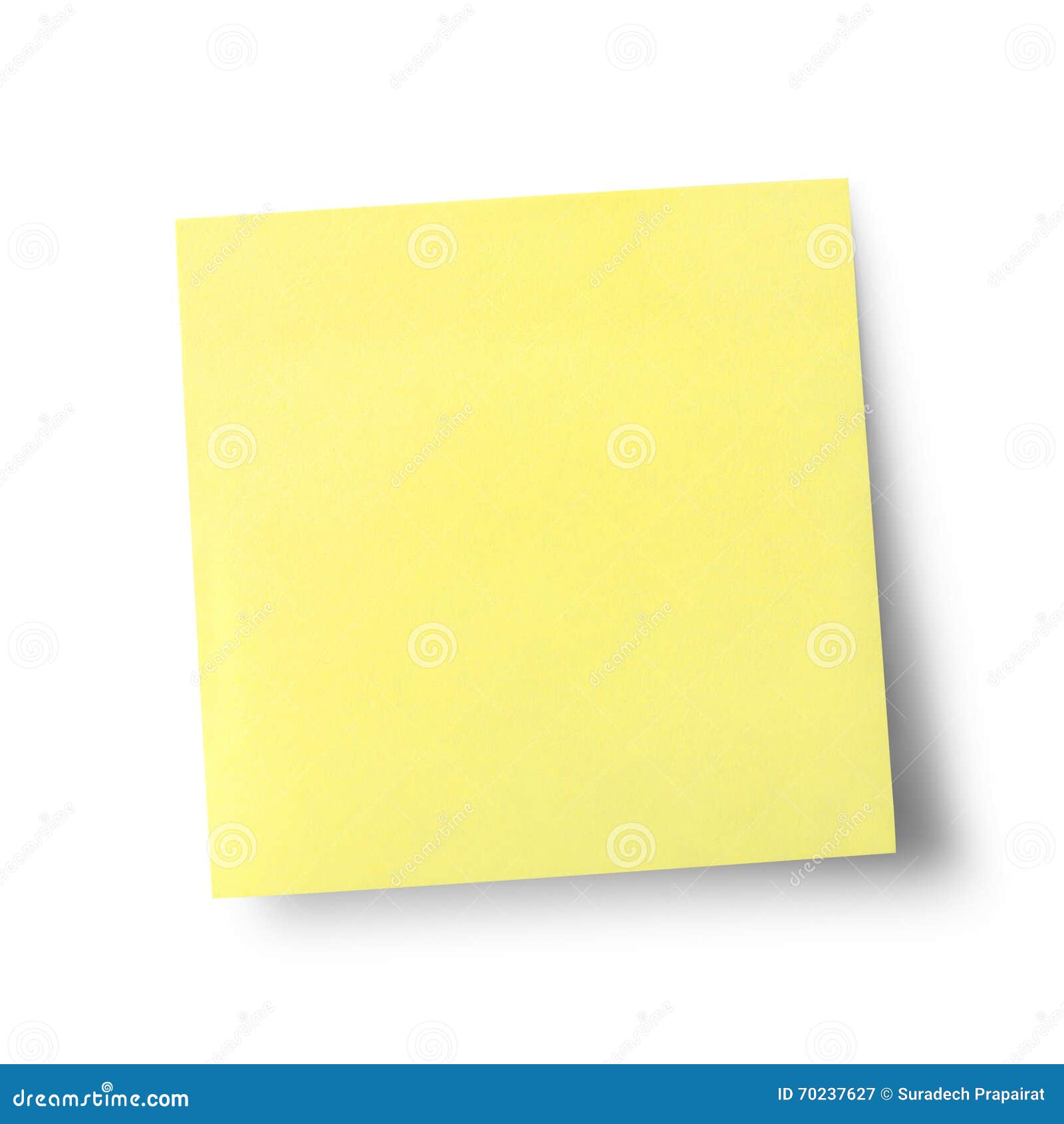 Sticky Note Isolated on White Background with Clipping Path Stock Image ...