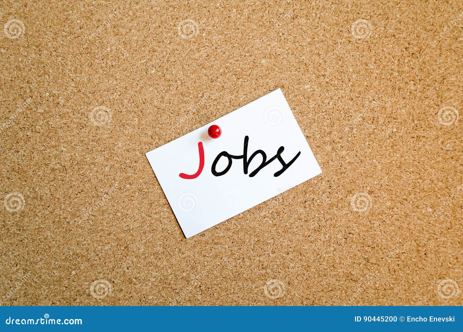 Sticky Note Jobs Concept stock photo. Image of employment - 90445200