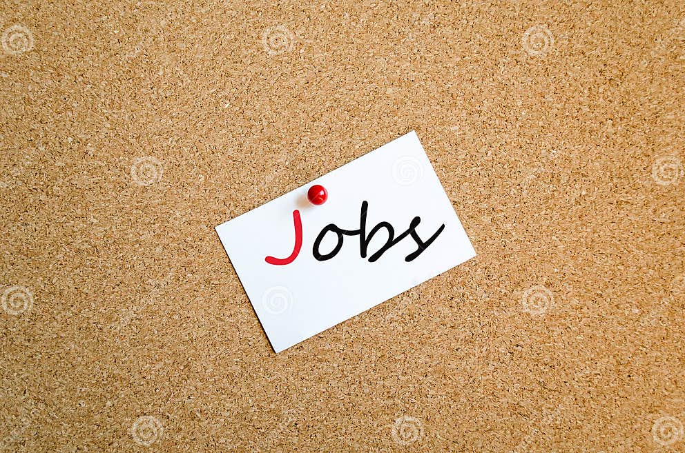 Sticky Note Jobs Concept stock photo. Image of employment - 90445200
