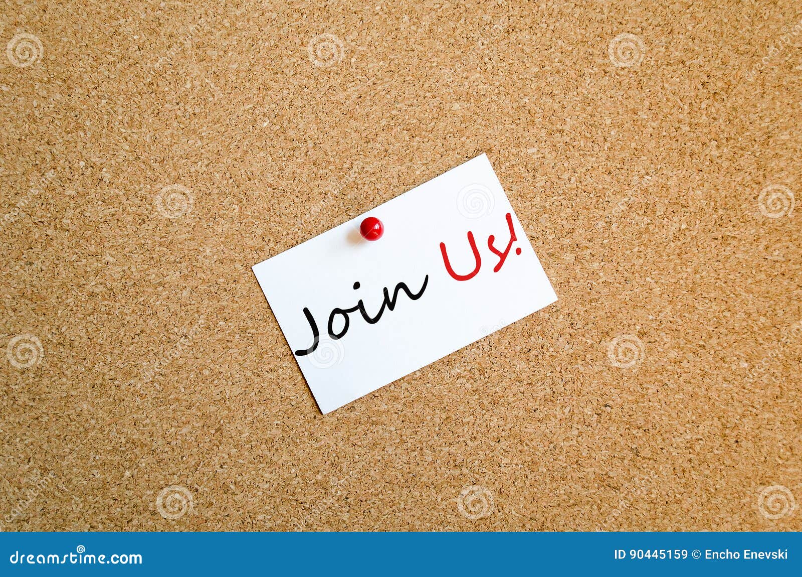 Sticky Note Join Us Concept Stock Image - Image of message, post: 90445159