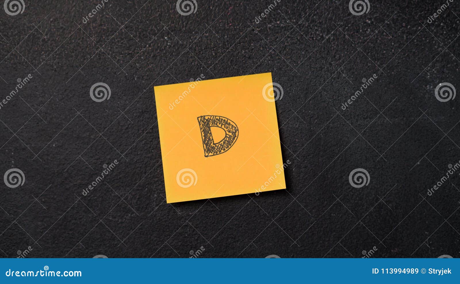Sticky Notes on the Blackboard Stock Image - Image of graphic, abstract ...