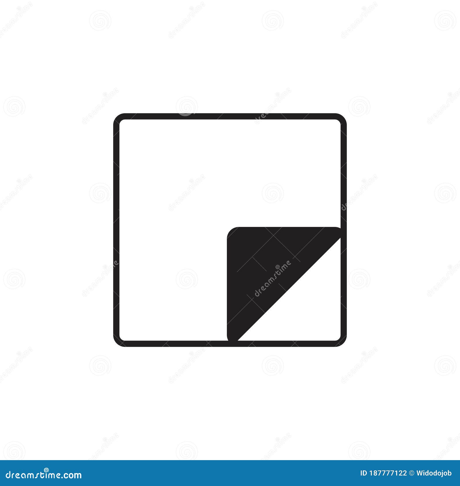 Sticky note lines icon stock vector. Illustration of outline - 187777122