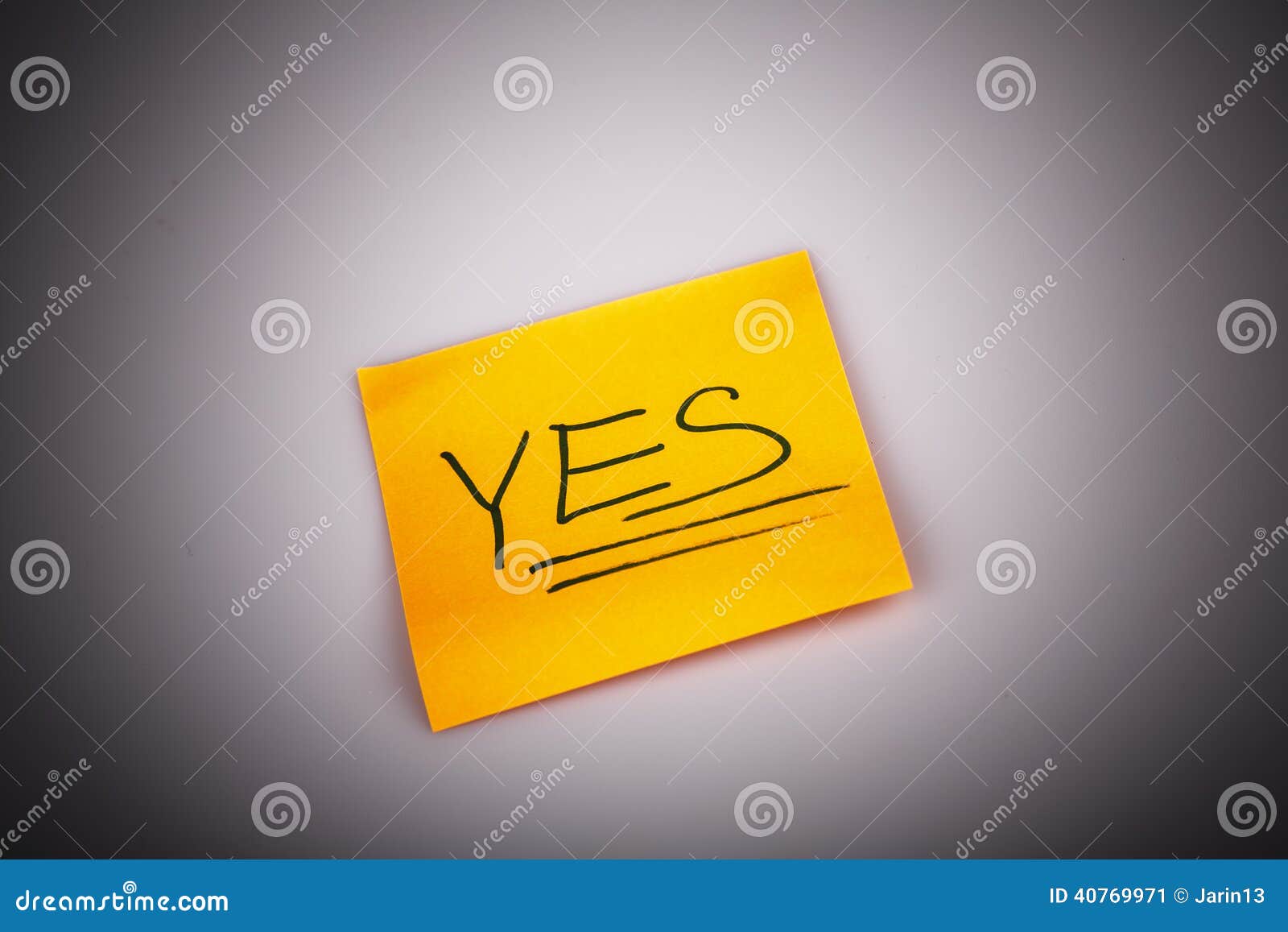 Sticky Note Message Isolated on White - YES Stock Image - Image of ...