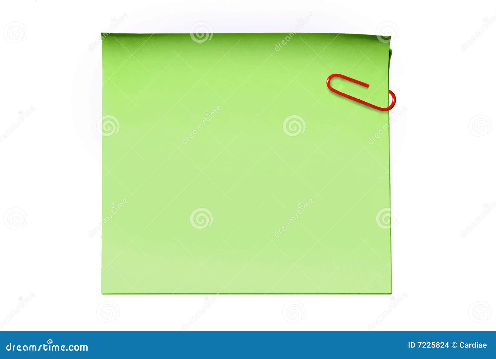 Sticky note and paper clip stock photo. Image of paper - 7225824