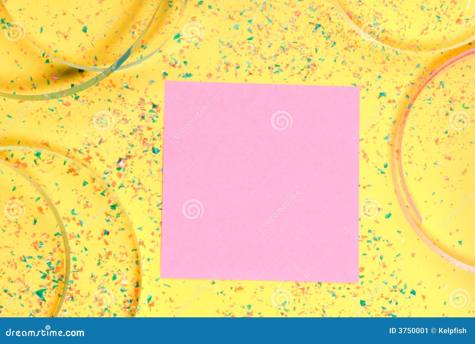 Sticky Note with Party Background Stock Image - Image of reminder ...