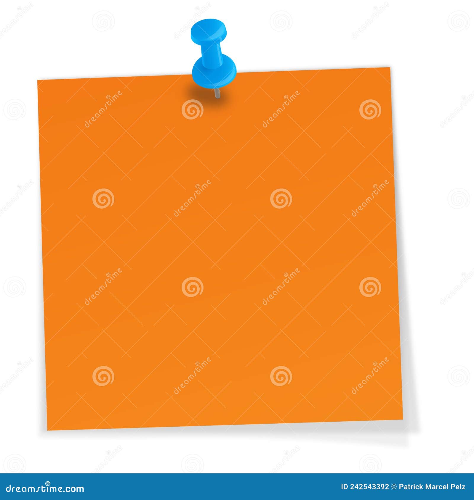 Sticky Note with Pin Needle Stock Vector - Illustration of color ...