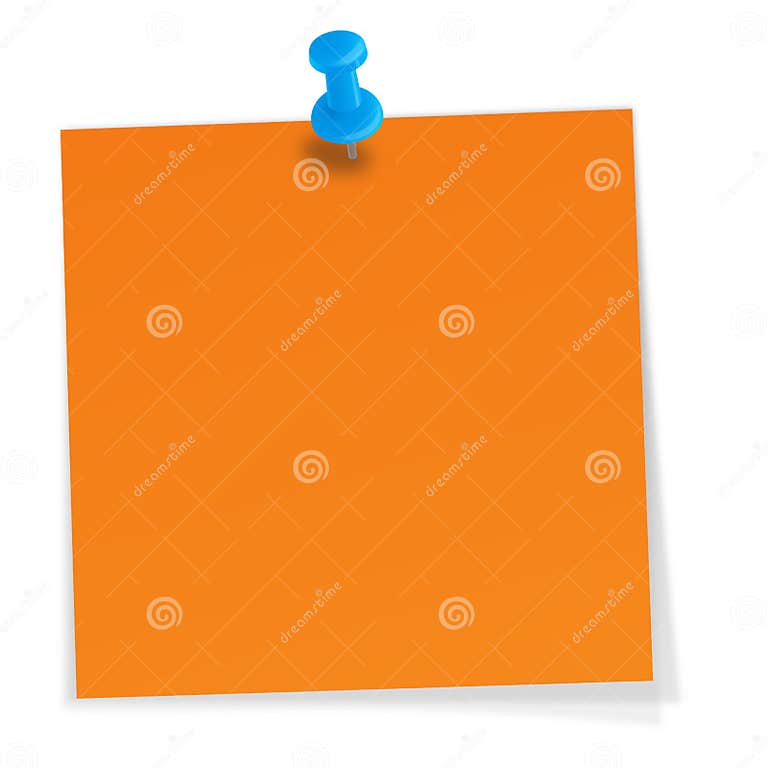 Sticky Note with Pin Needle Stock Vector - Illustration of color ...