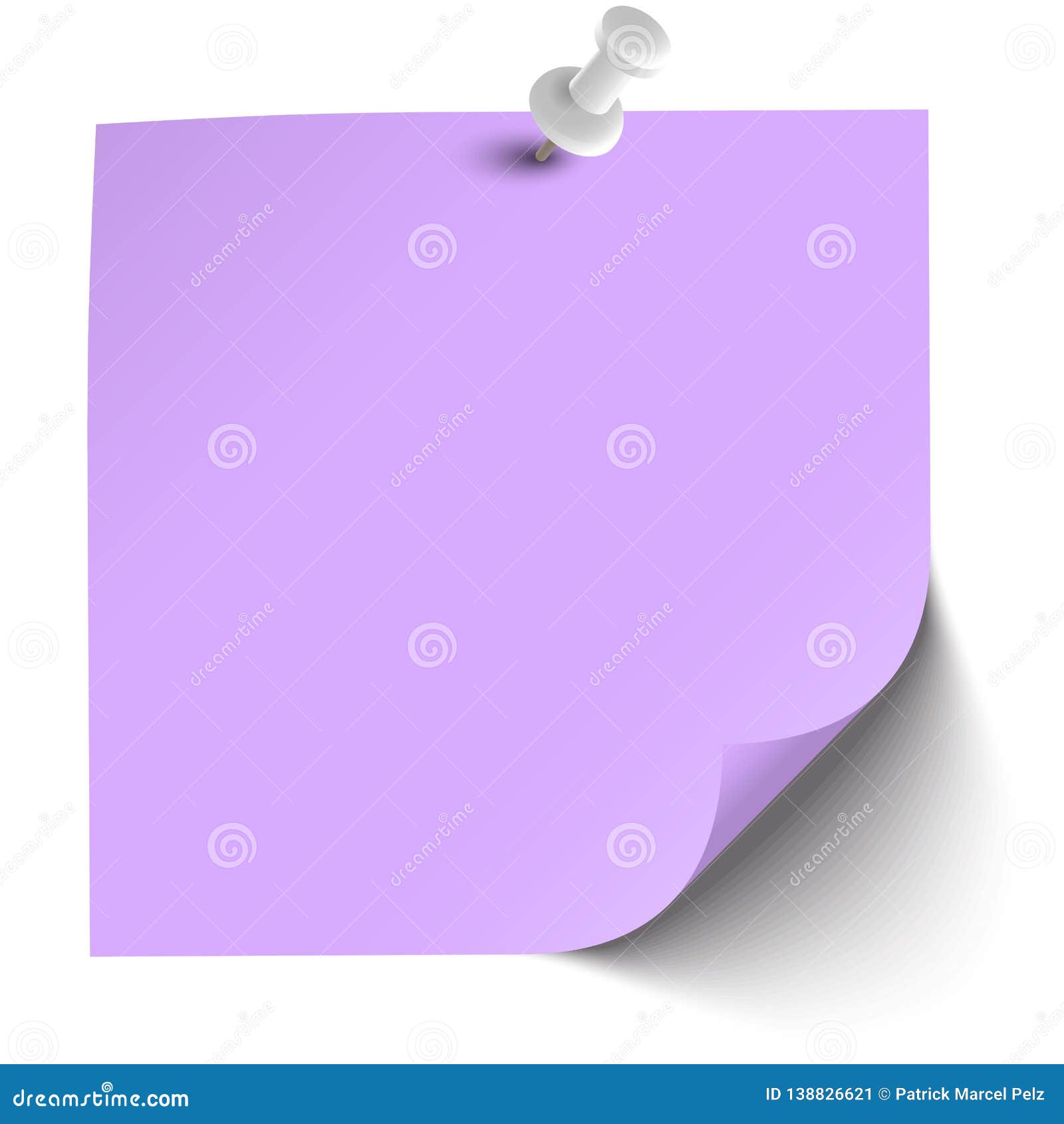 Sticky Note with Pin Needle Stock Vector - Illustration of board ...