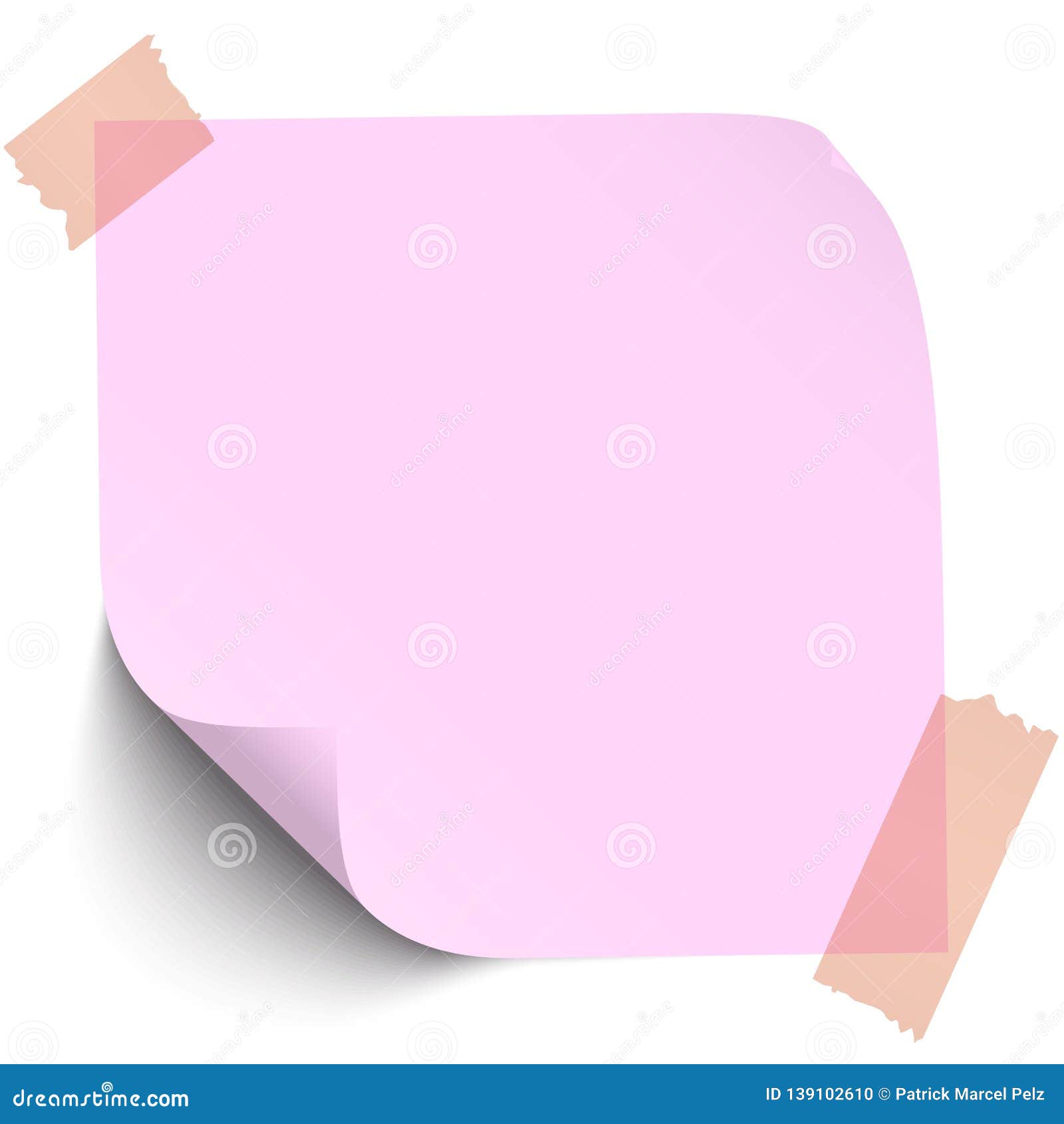 Sticky Note with Pin Needle Stock Vector - Illustration of information ...