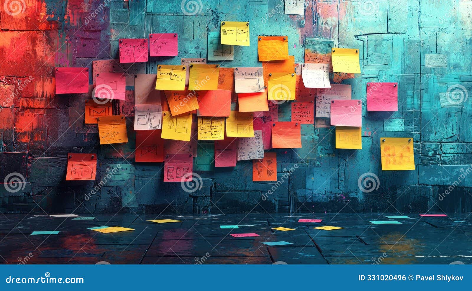 Sticky Note Post it Board Office Stock Photo - Image of post ...
