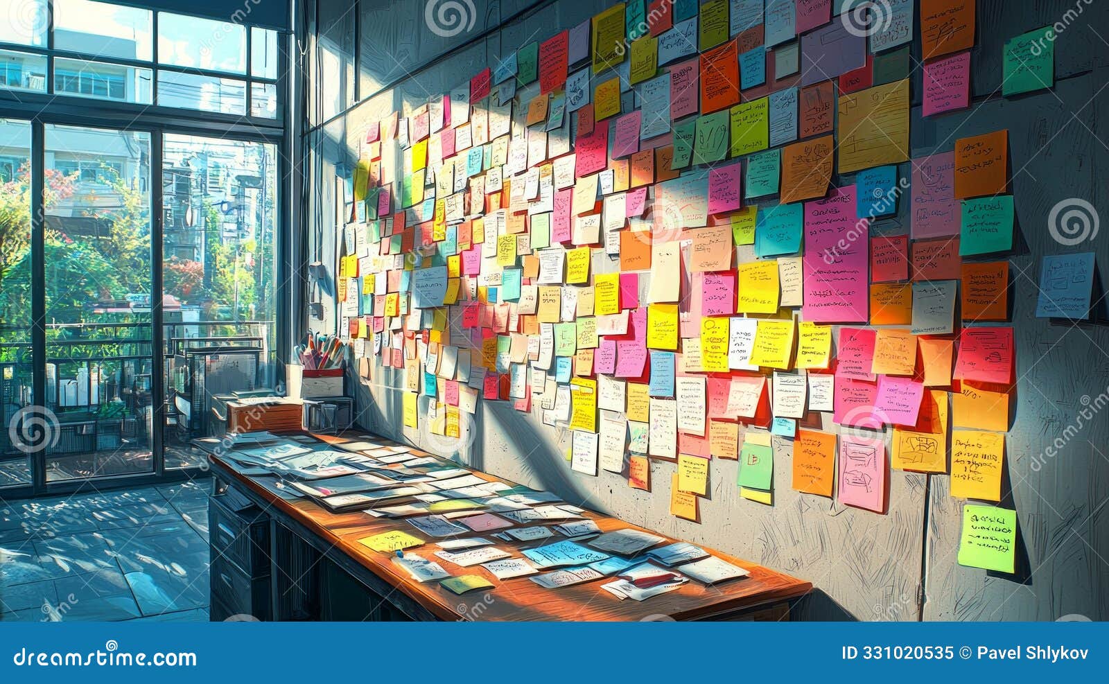 Sticky Note Post it Board Office Stock Image - Image of message ...