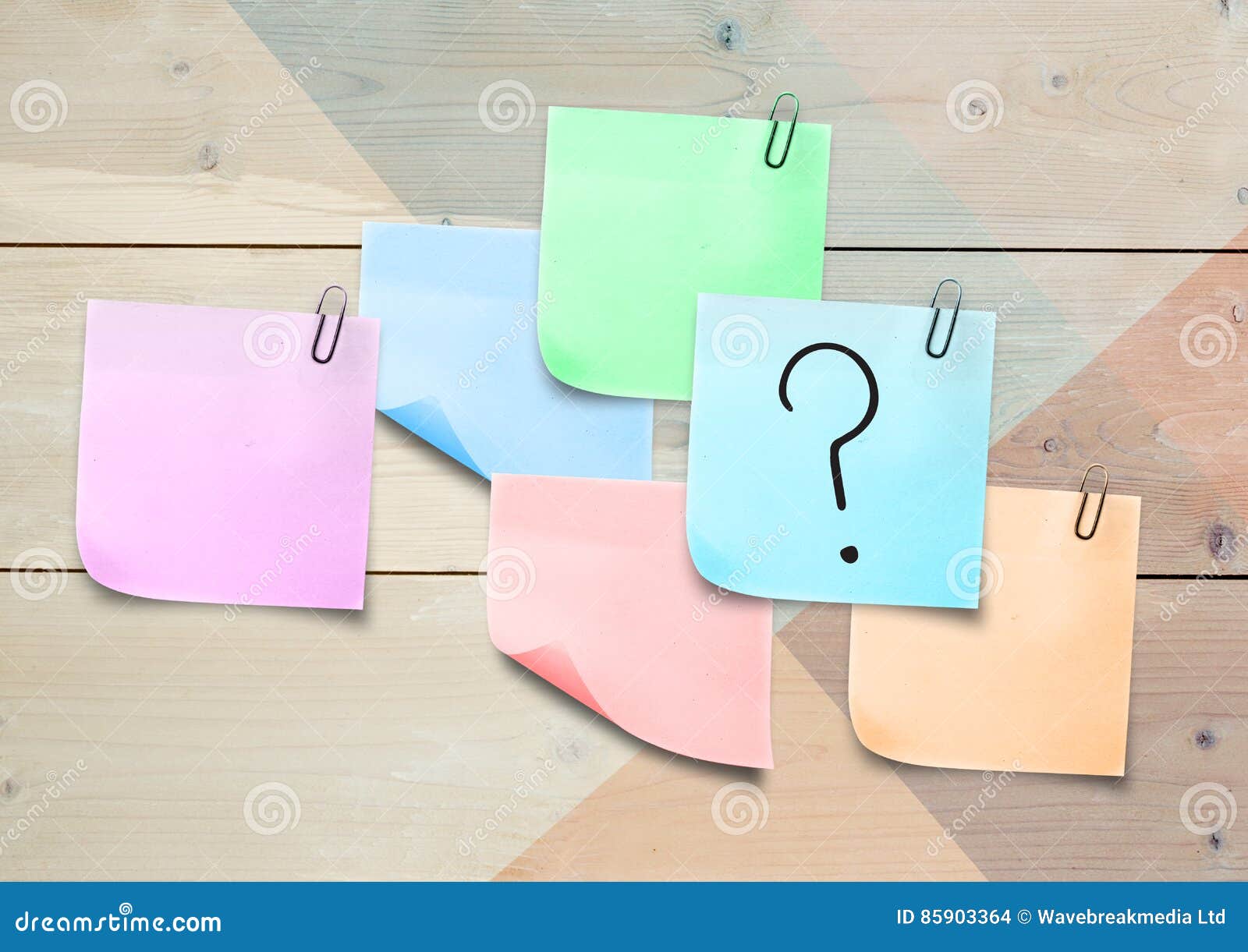 Sticky Note with Question Icon Against a Wood Wall Stock Photo - Image ...