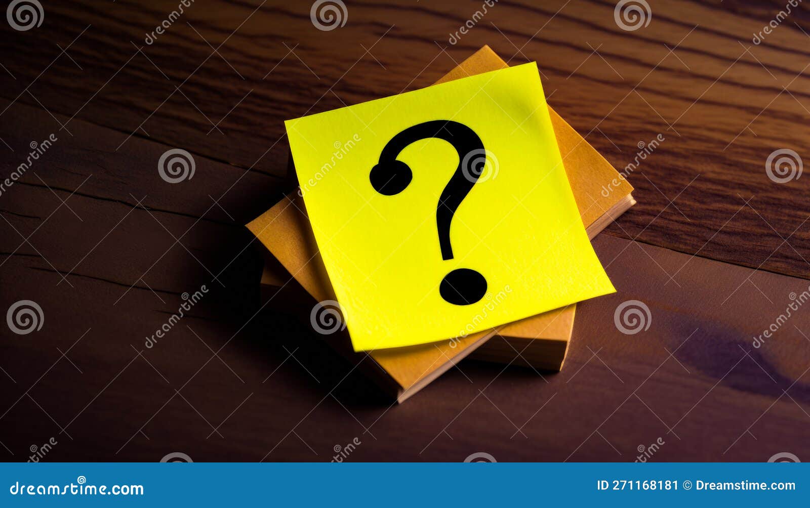 Sticky Note with Question Mark on it. Generative AI Stock Illustration ...