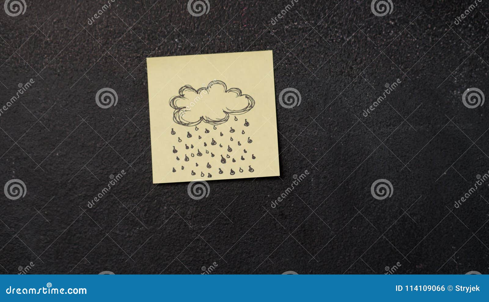 Sticky Note on the Blackboard Stock Photo - Image of backdrop, nature ...