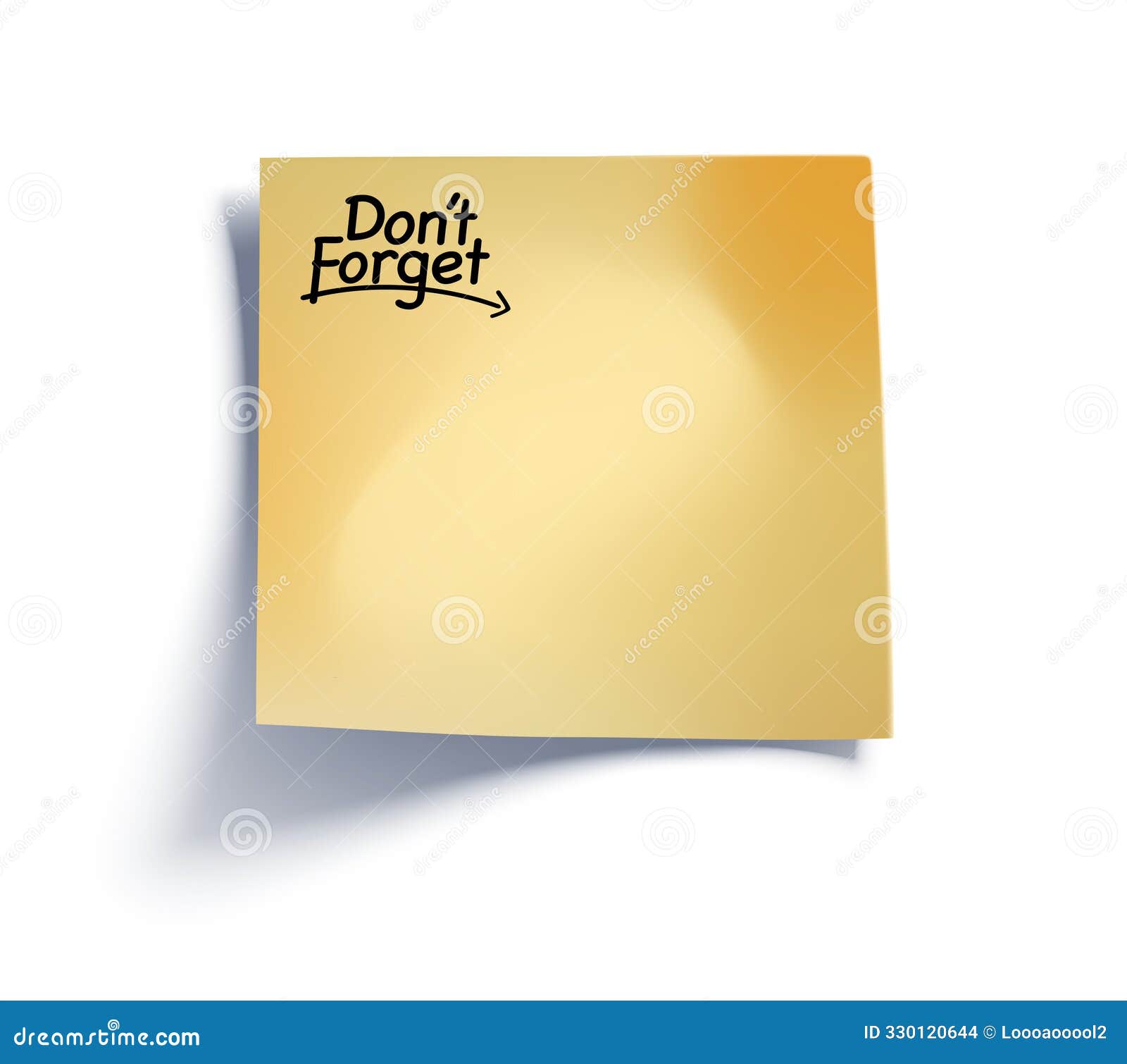 Sticky Note Reminder. Post it Paper Stock Illustration - Illustration ...