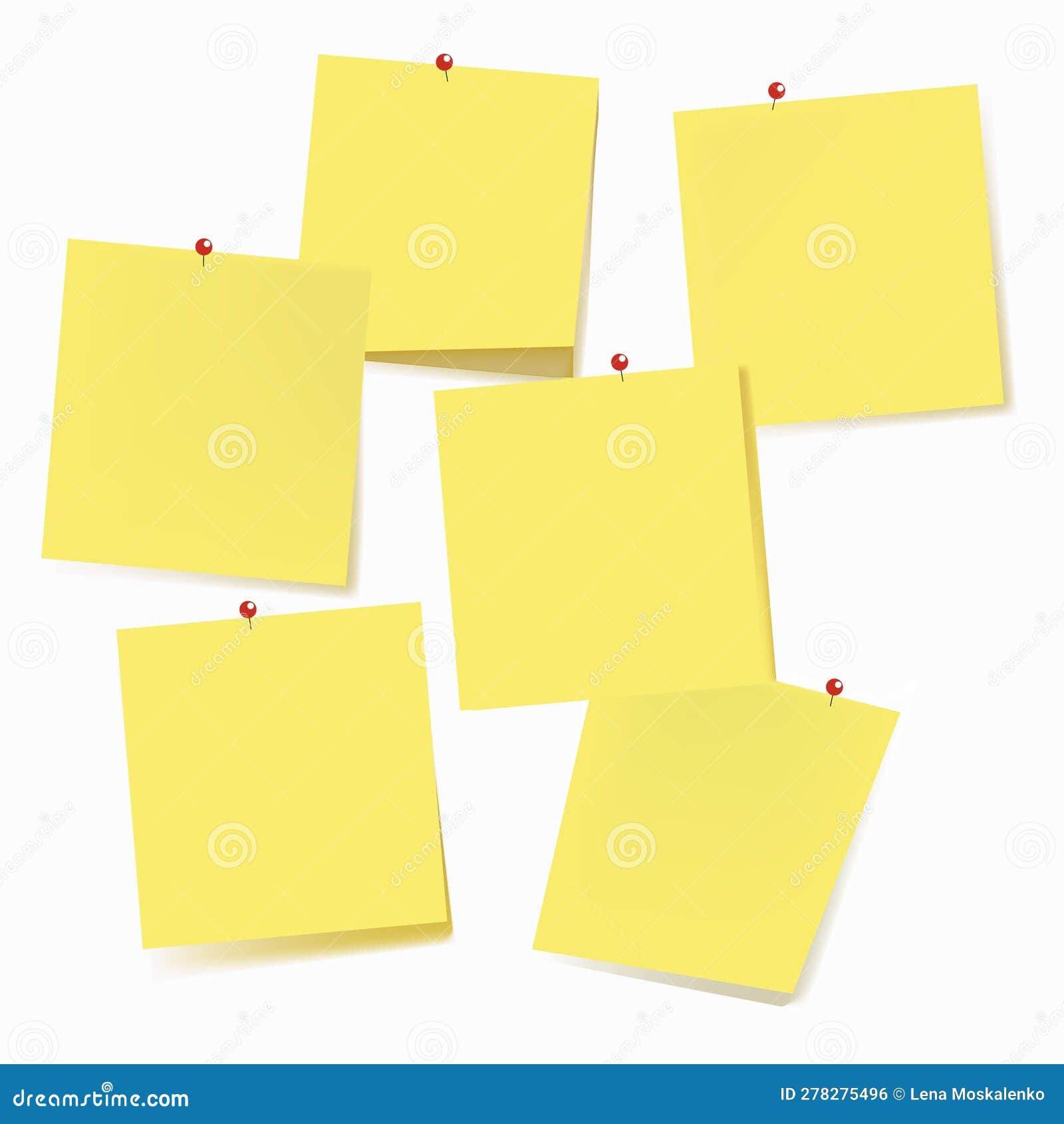 Sticky Note with Shadow Isolated on Transparent Background. the Paper ...