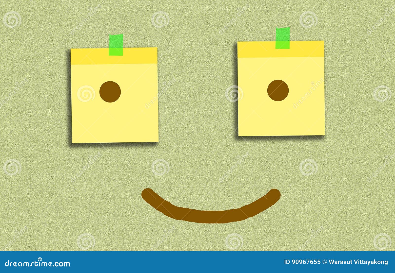 Sticky Note smile stock illustration. Illustration of summer - 90967655
