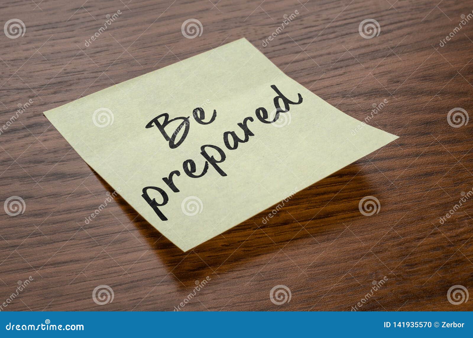 Sticky Note with the Text Be Prepared Stock Photo - Image of business ...