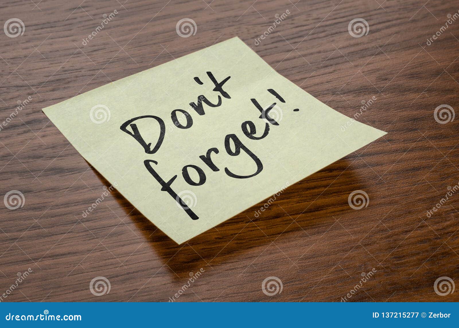 Sticky Note with the Text Do Not Forget Stock Image - Image of dont ...
