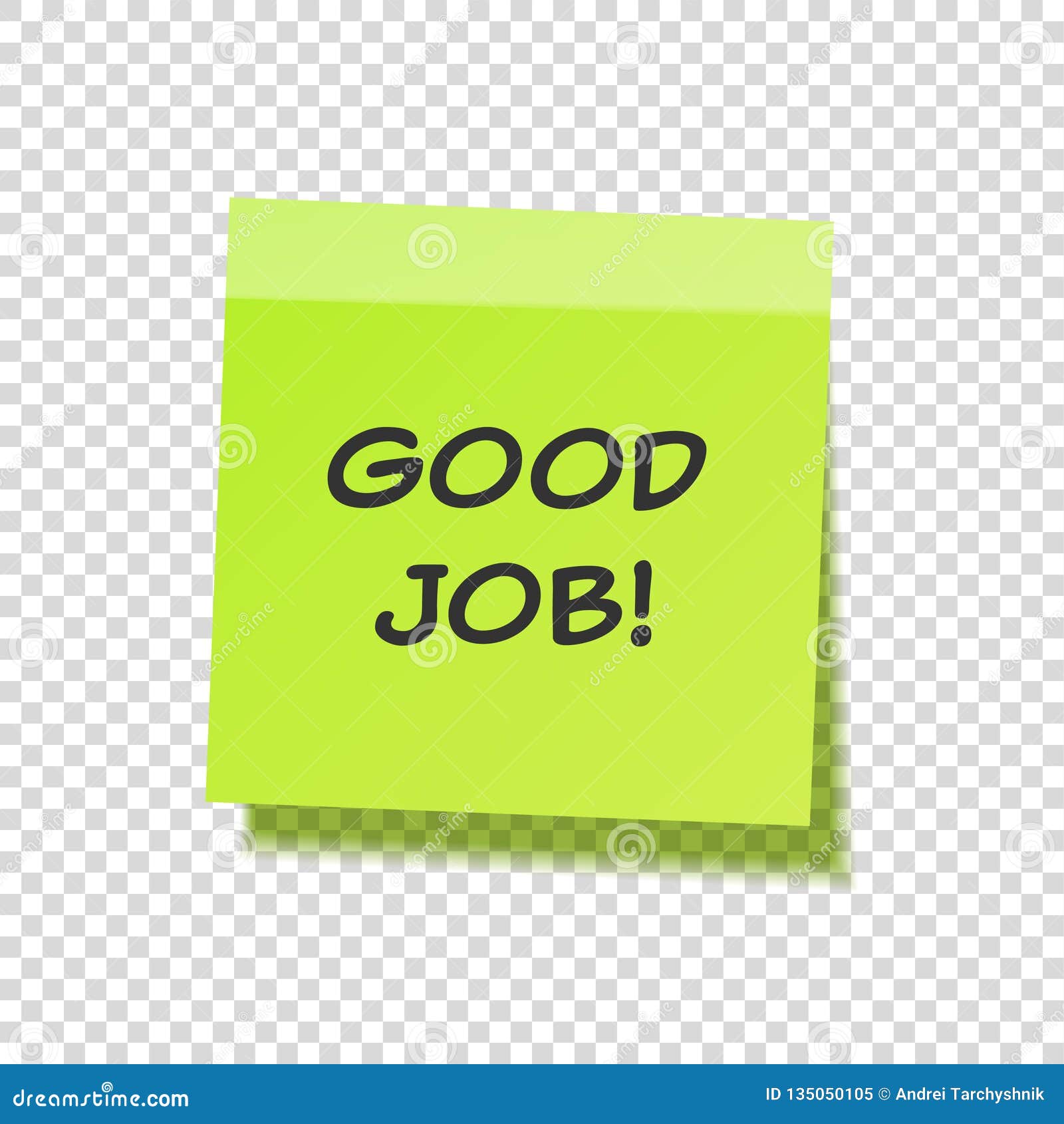 Sticky Note with Text and Shadow Isolated on Transparent Background Set ...