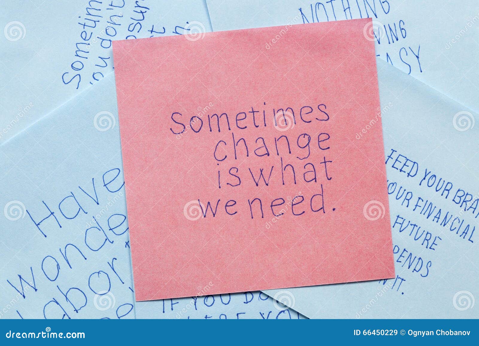 Sticky Note with Text Sometimes Change is What we Need Stock Image ...