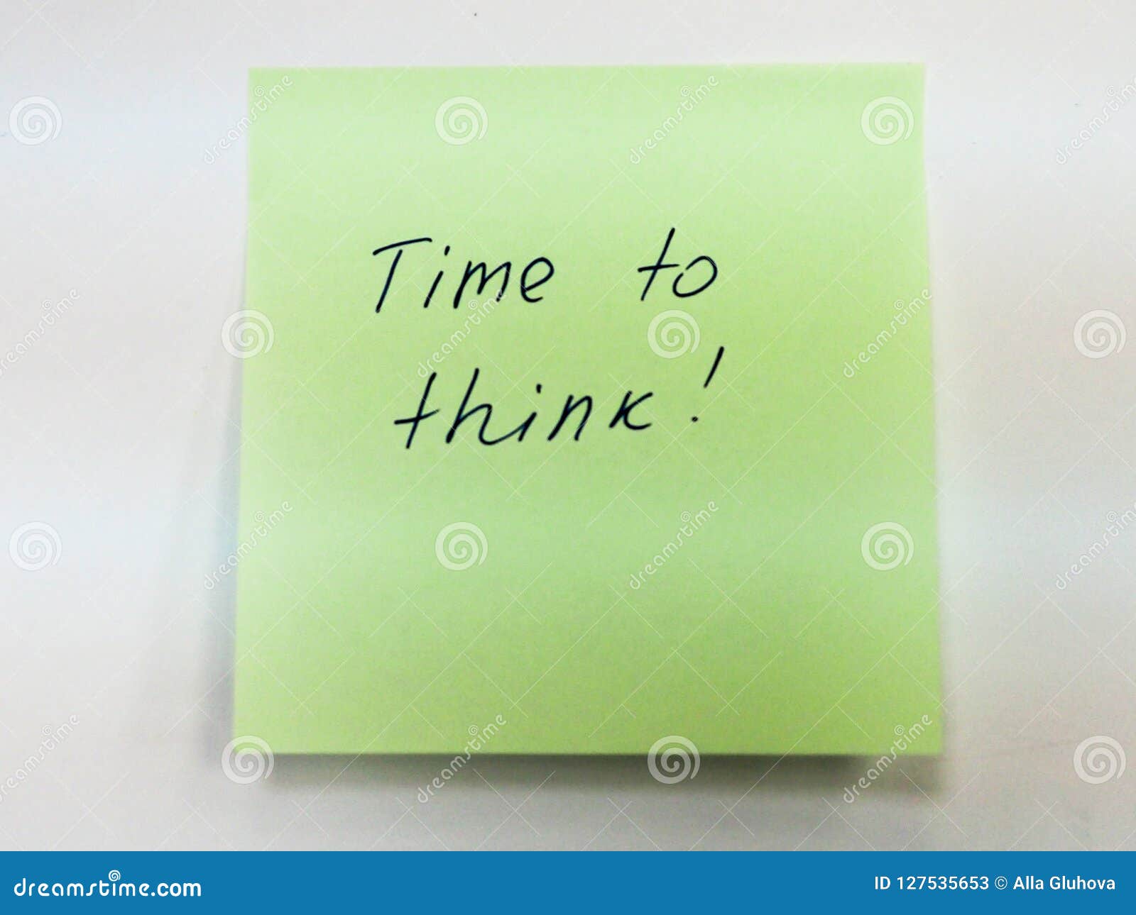 Sticky Note with Text Time To Think Stock Image - Image of notice ...