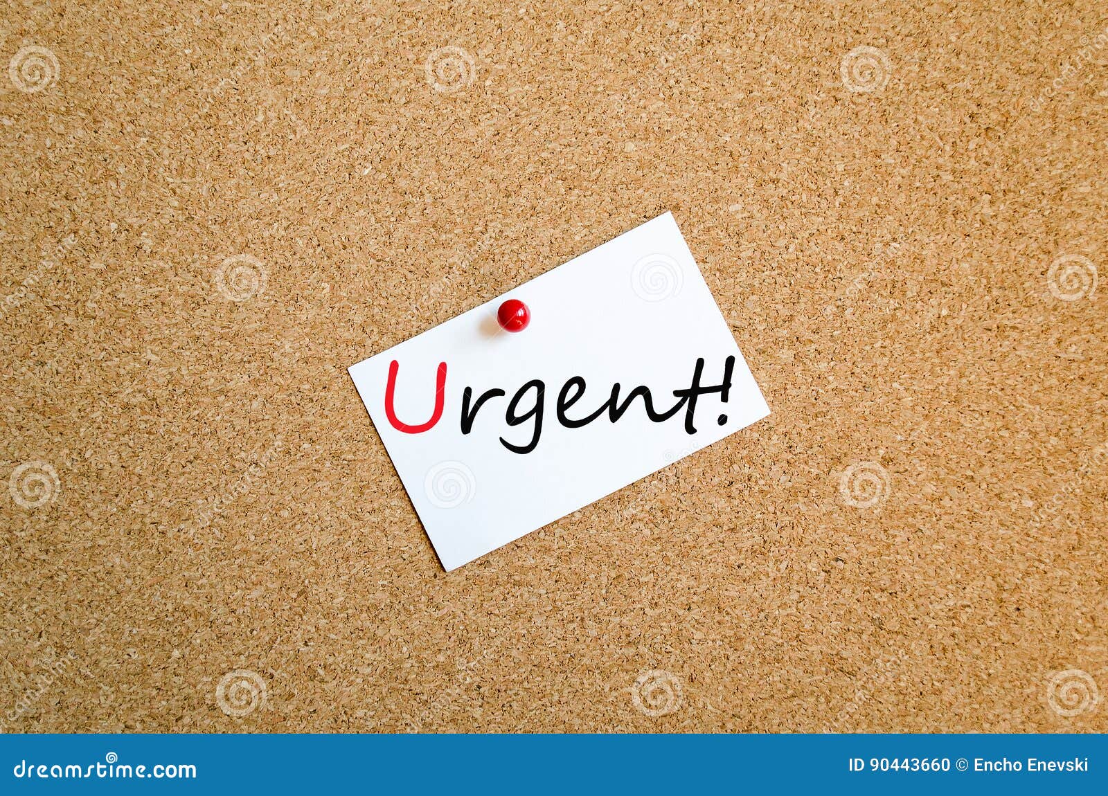 Sticky Note Urgent Concept stock photo. Image of billboard - 90443660