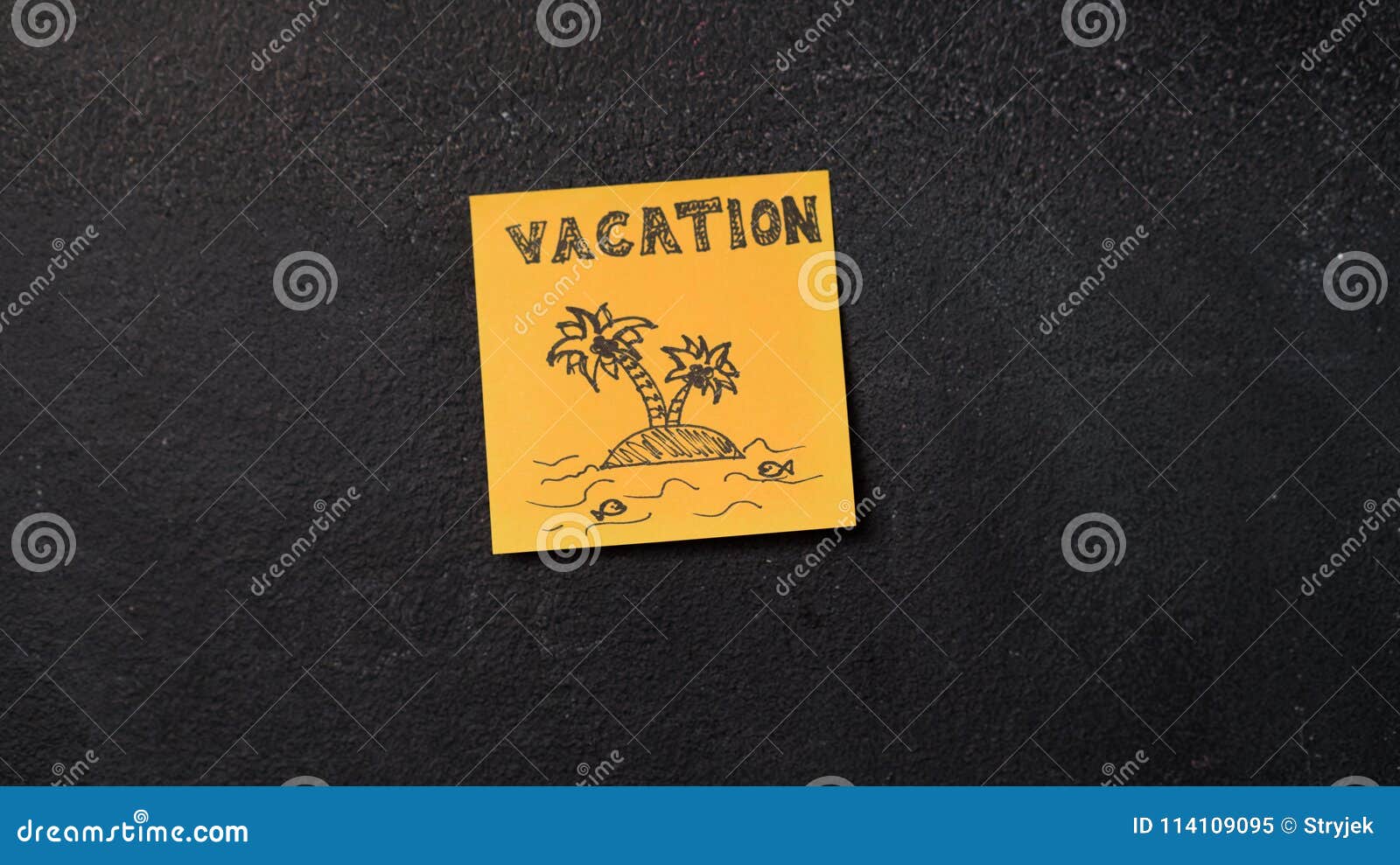 Sticky Note on the Blackboard Stock Image - Image of notepaper, black ...