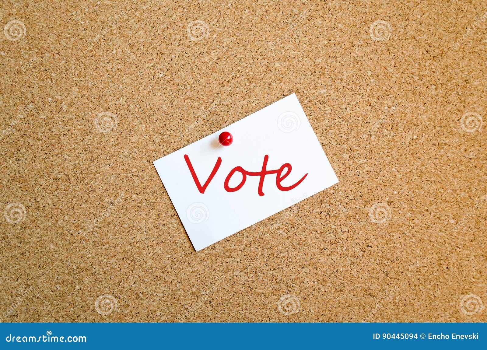 Sticky Note Vote Concept stock photo. Image of space - 90445094