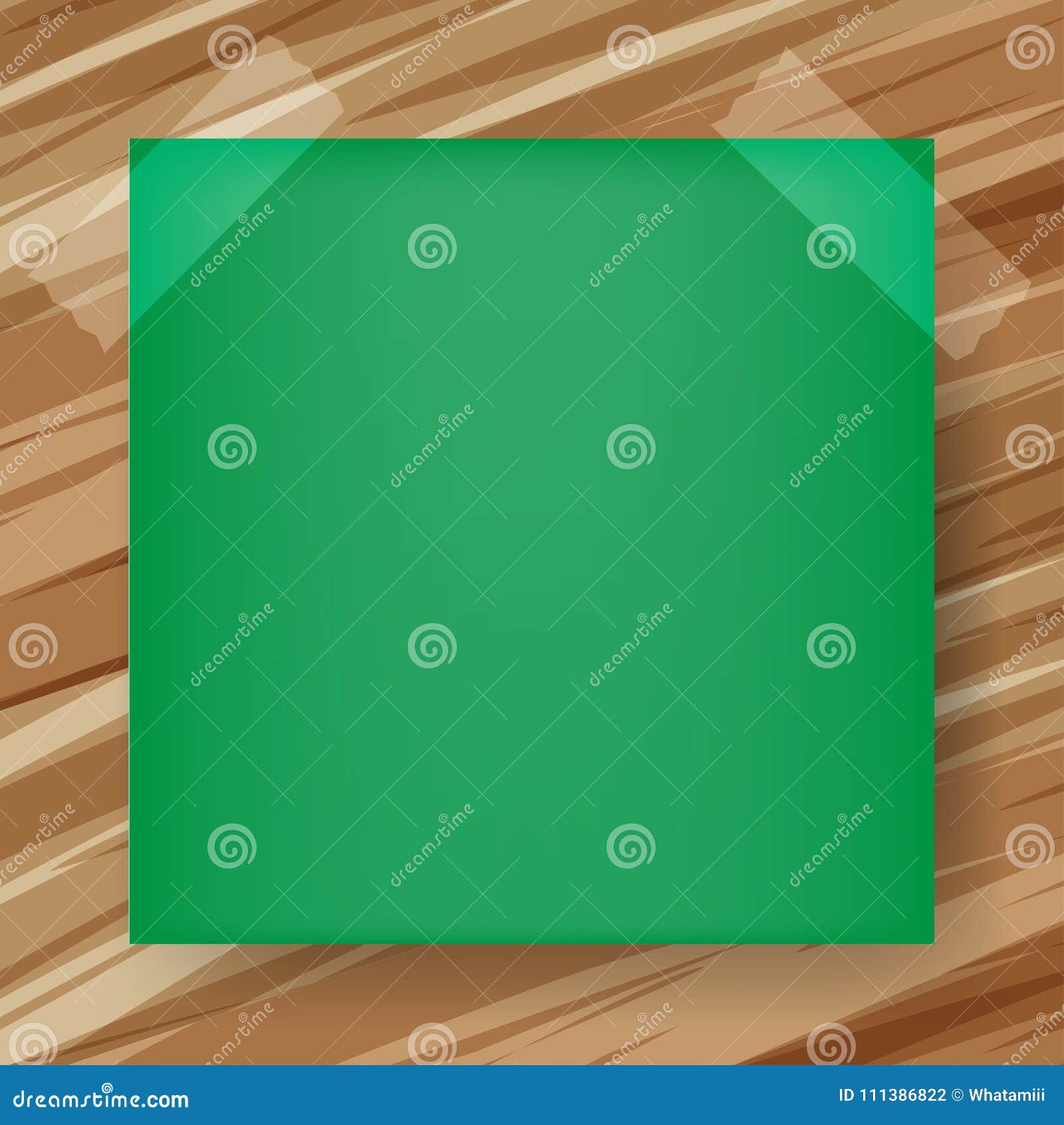 Sticky Note on Wood Broad Vector Eps10 Stock Vector - Illustration of ...