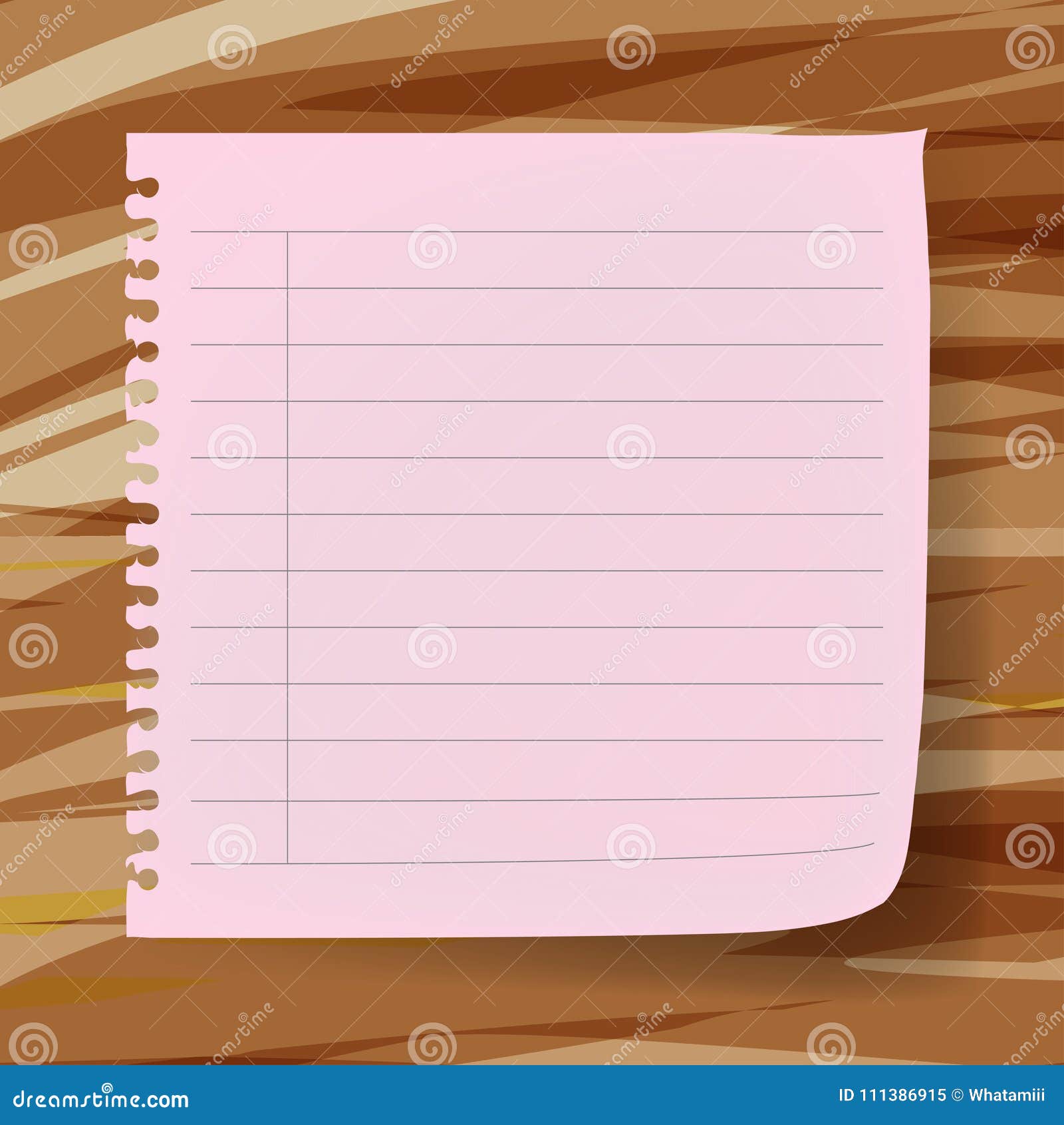 Sticky Note on Wood Broad Vector Eps10 Stock Vector - Illustration of ...