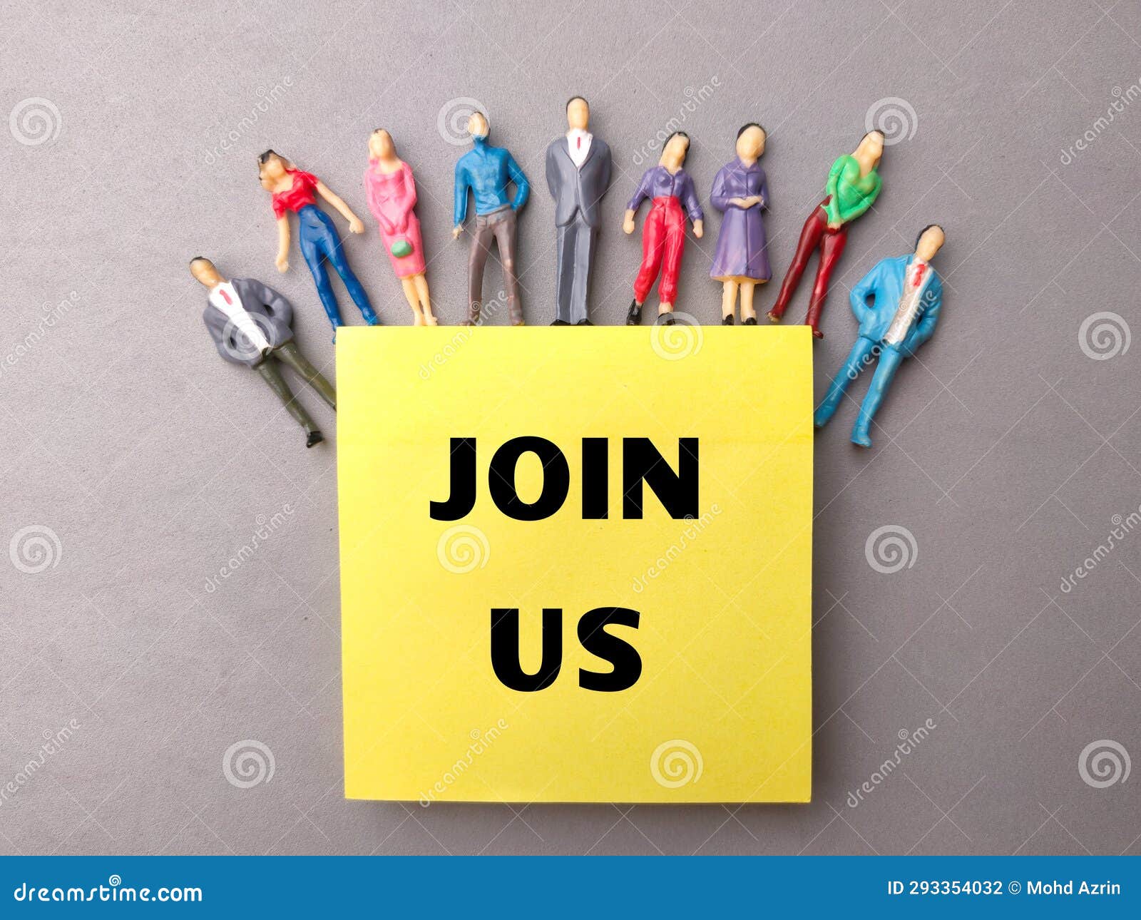 Sticky Note with the Word JOIN US. Stock Photo - Image of follow ...