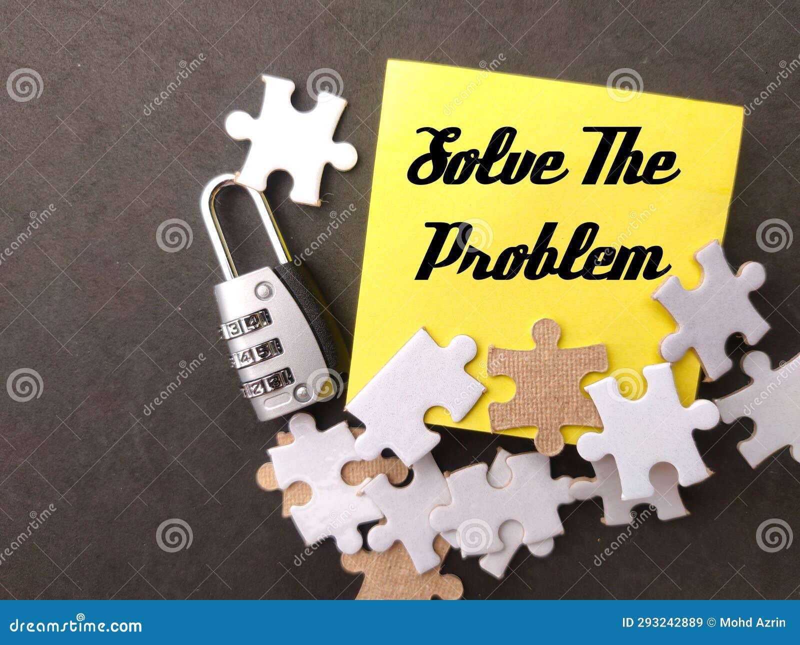 Sticky Note with the Word Solve the Problem Stock Image - Image of ...