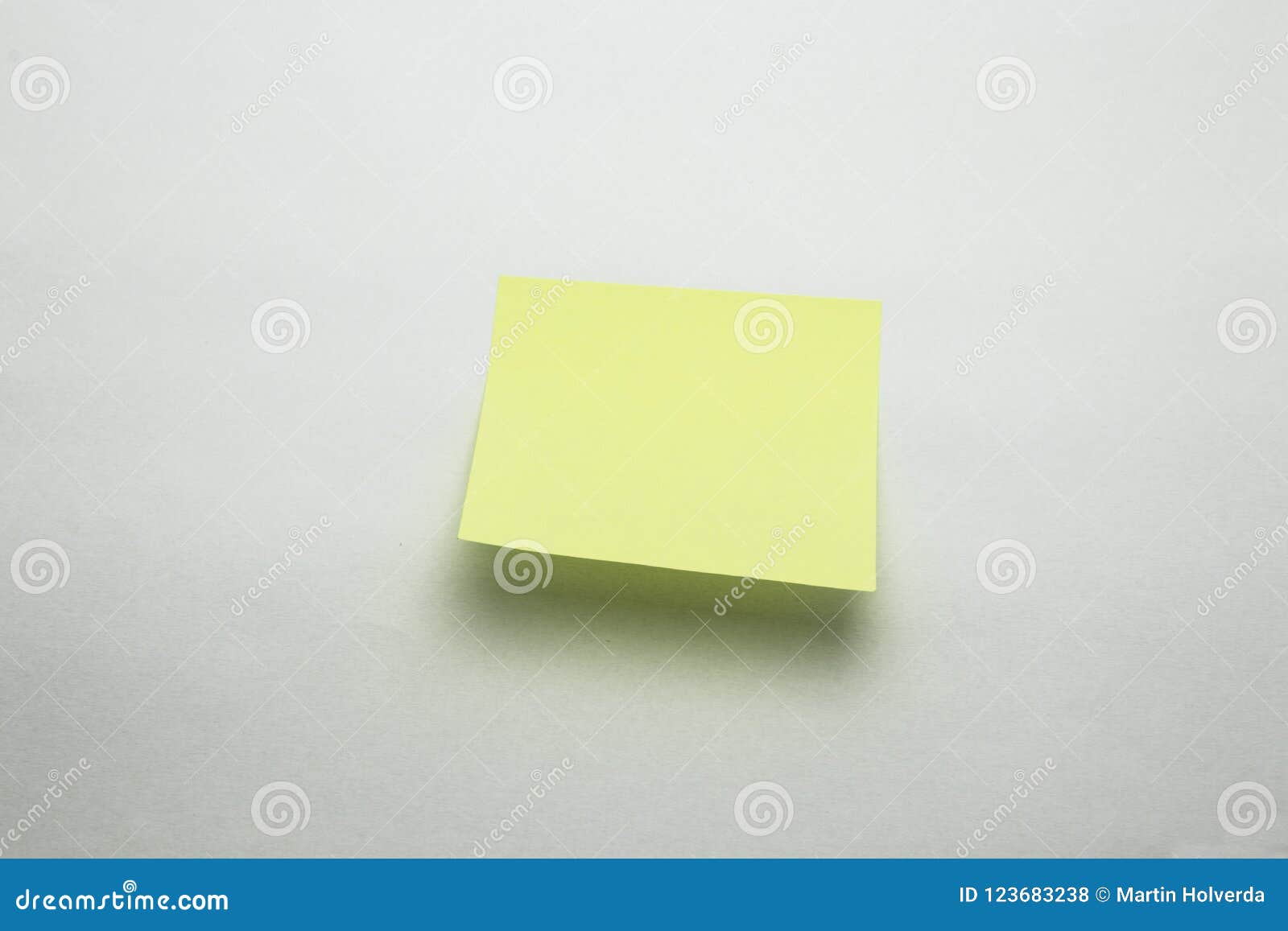 Office Memo And Reminder Note Concept With Blank Self Adhesive Yellow ...