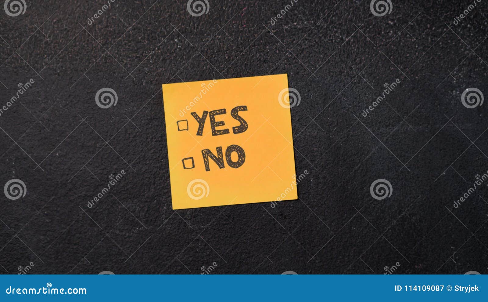 Sticky Notes on the Blackboard Stock Image - Image of handwriting ...