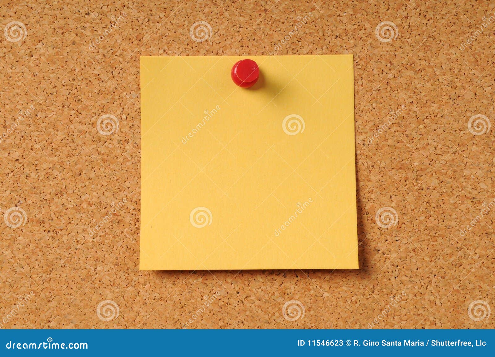 Sticky Notepad on Cork Board Stock Image - Image of message, thumbtack ...