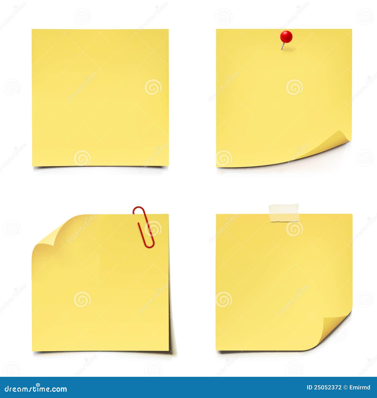 Sticky notes stock illustration. Illustration of attach - 25052372