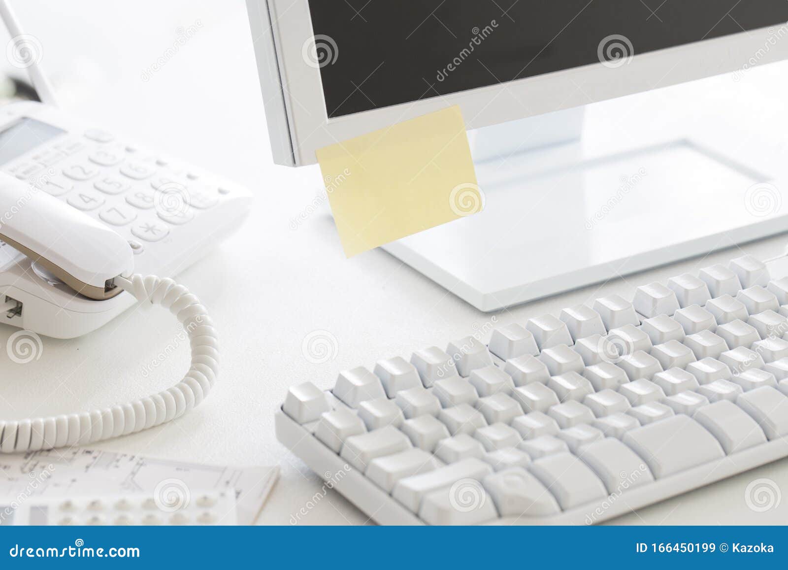 Sticky Notes and a Personal Computer Stock Image - Image of message ...