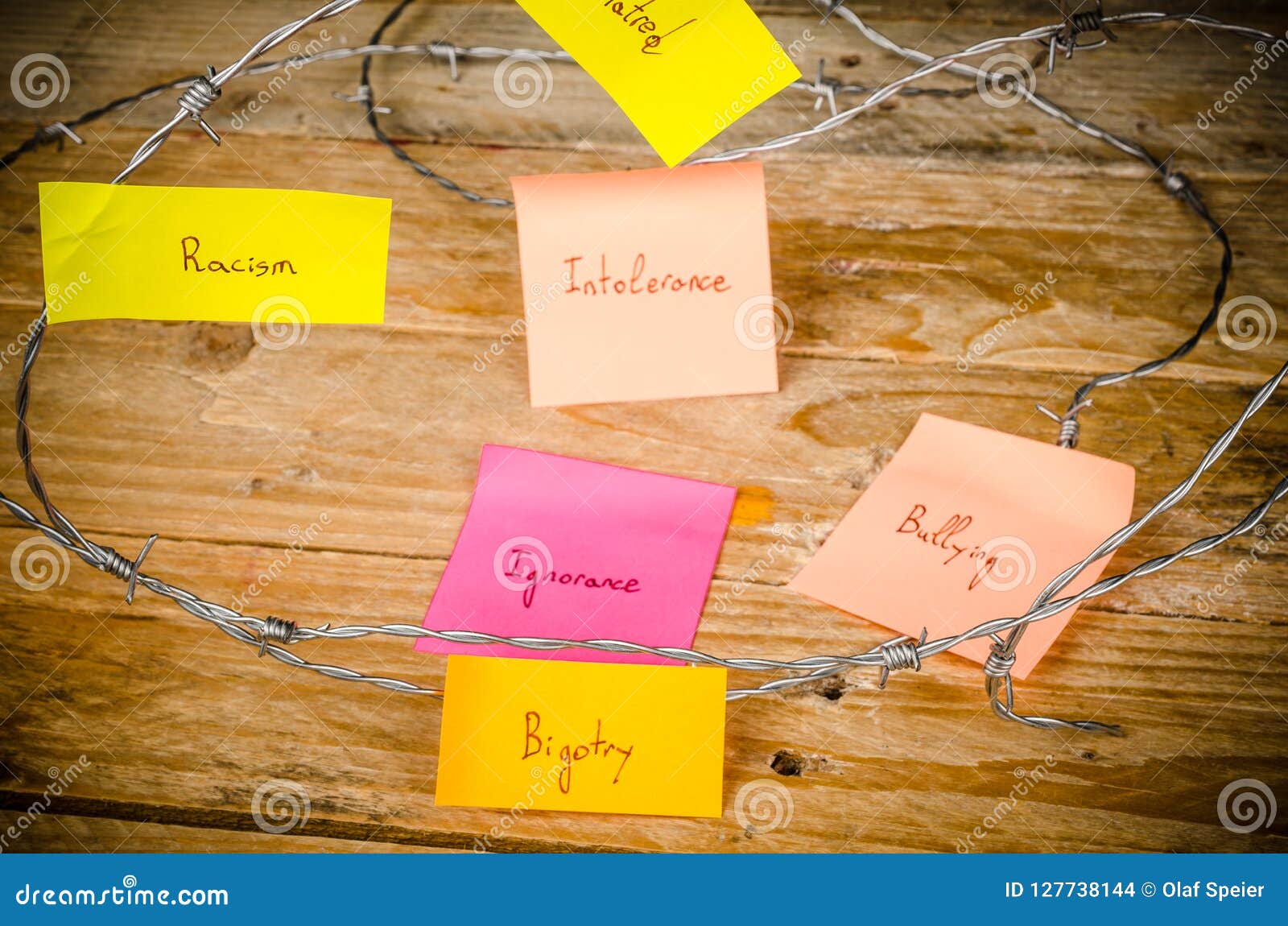 Sticky Notes Against Racism Stock Photo - Image of issues, concept ...