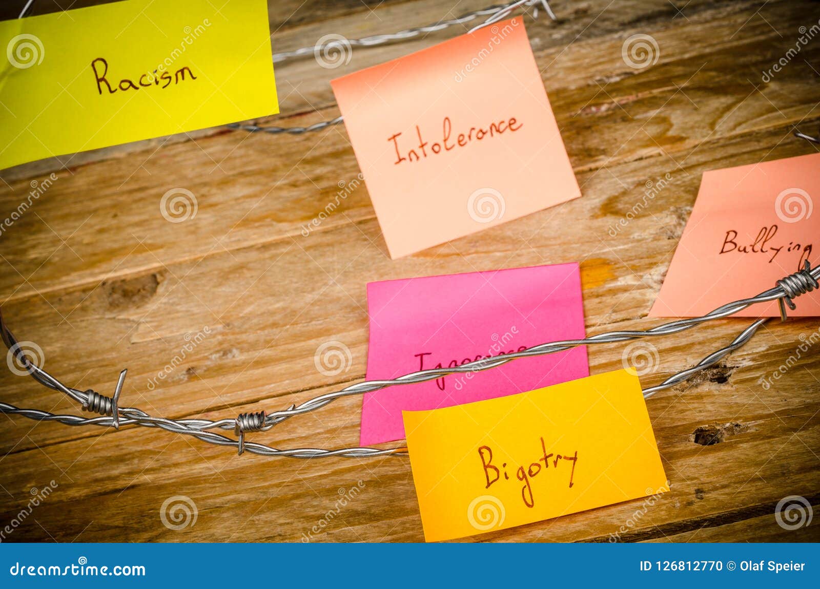 Sticky Notes Against Racism Stock Photo - Image of studio, concept ...